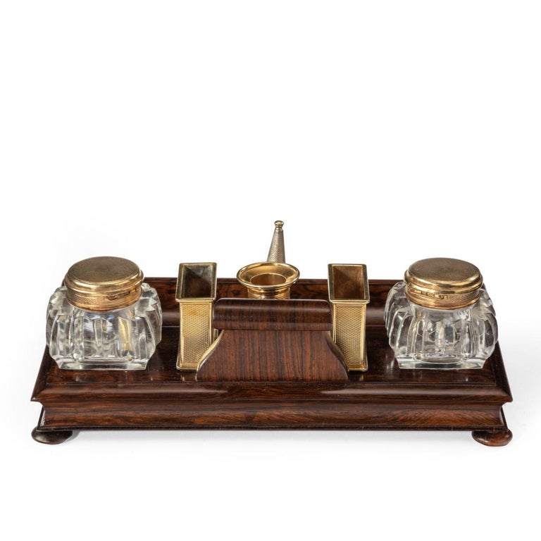 Stylish William IV Rosewood and Silver-Gilt Portable Desk Compendium at ...