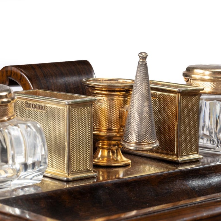 Stylish William IV Rosewood and Silver-Gilt Portable Desk Compendium at ...