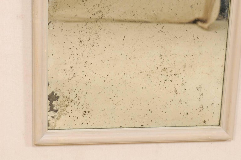 Sunburst Églomisé Antiqued Wall Mirror with Neutral Painted Cream ...