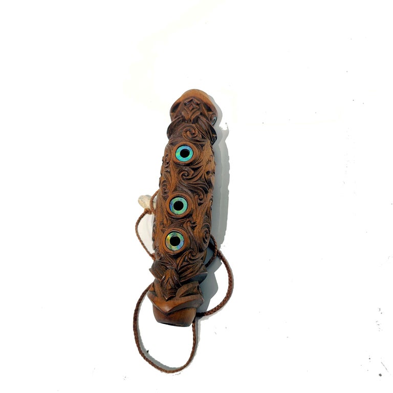 Superb New Zealand Maori Flute Koauau, circa 1900 For Sale at 1stDibs