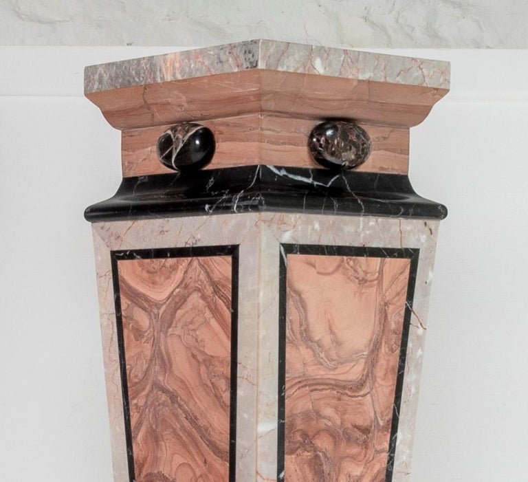 Superb Pair of Pink Marble Pedestal Bust Plinths French Early 20th ...