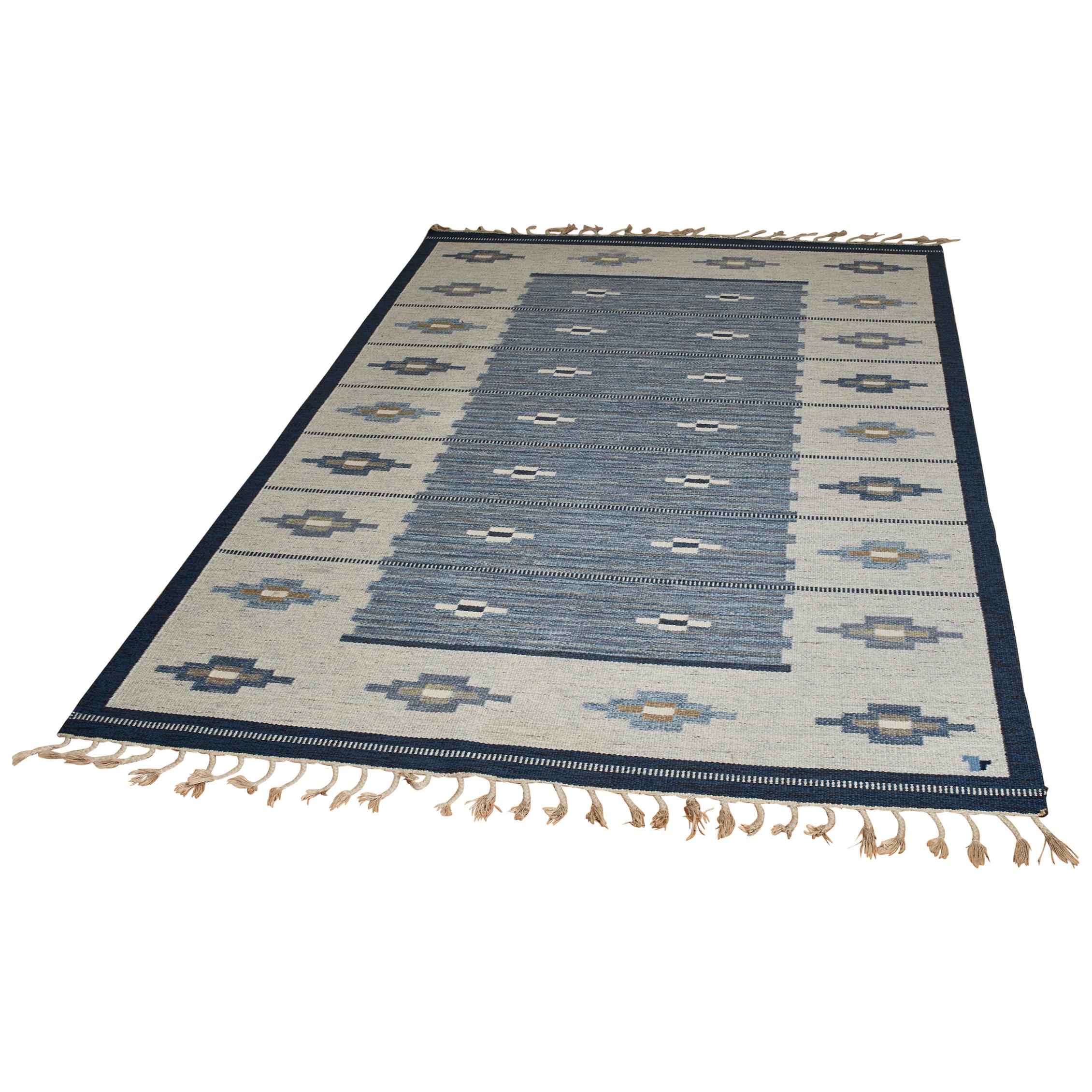Swedish Flat Weave Wool Carpet at 1stDibs