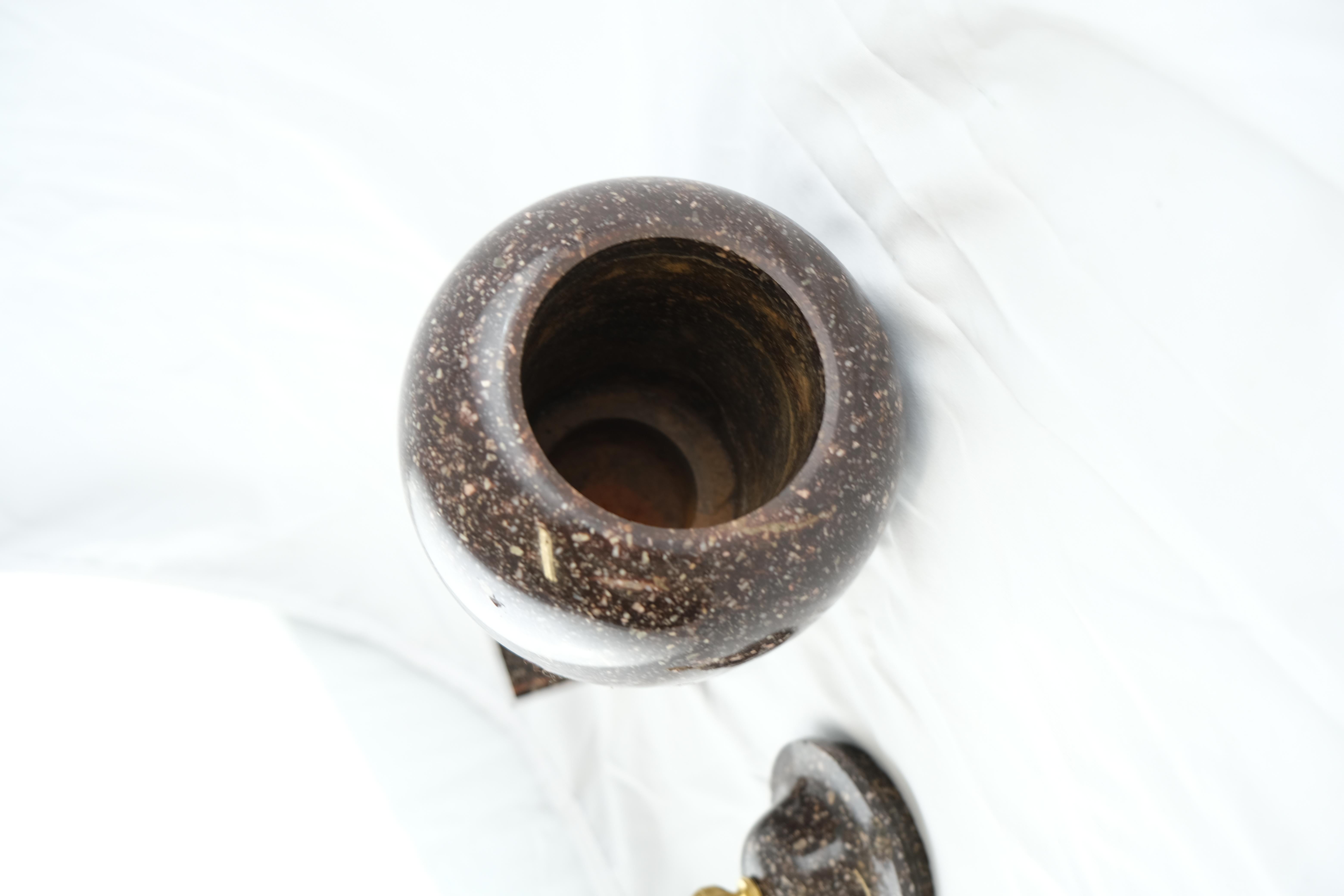 Swedish Porphyry Urn with Lid, Early 19th C For Sale at 1stDibs