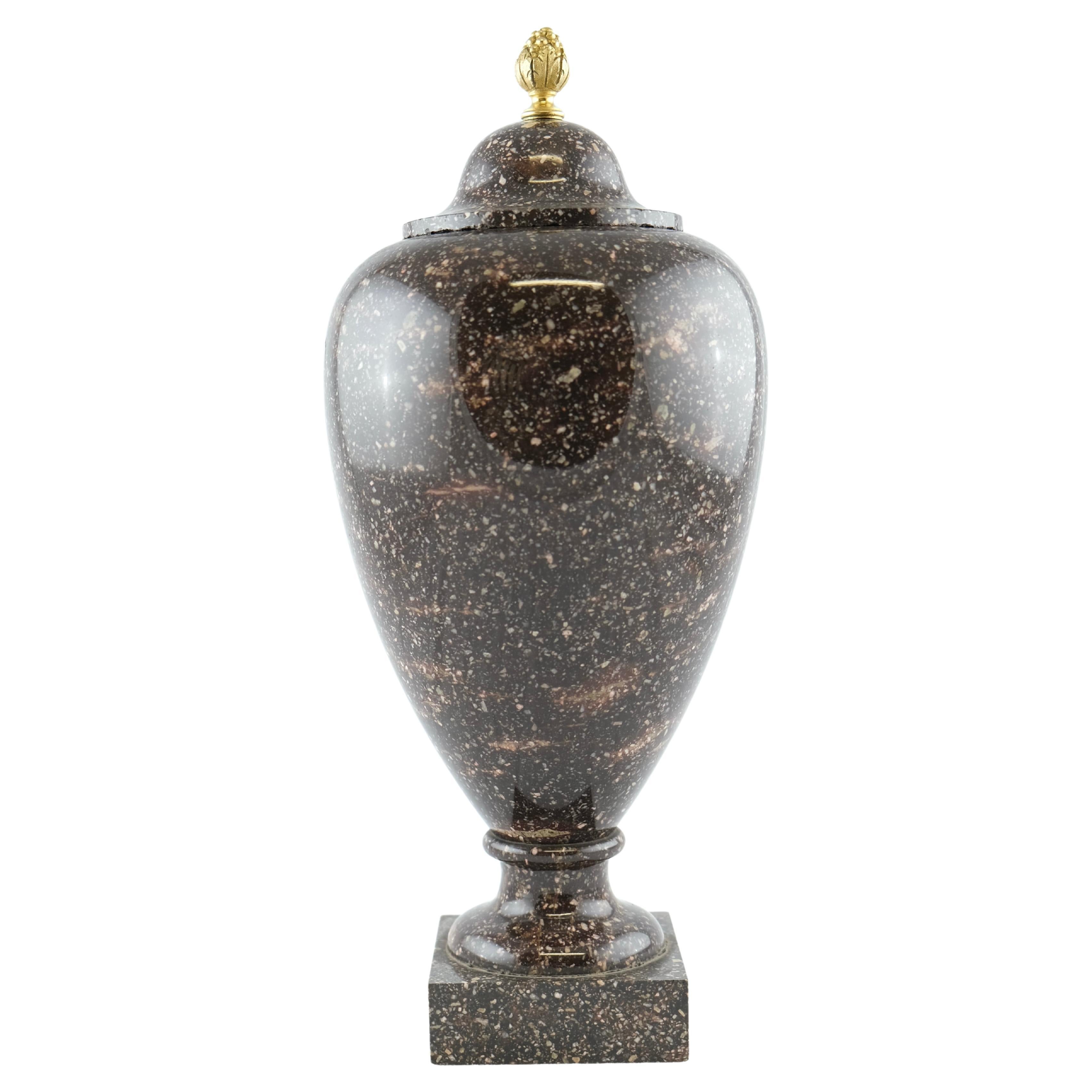 Early 19th Century Italian Marble Lidded Urn at 1stDibs
