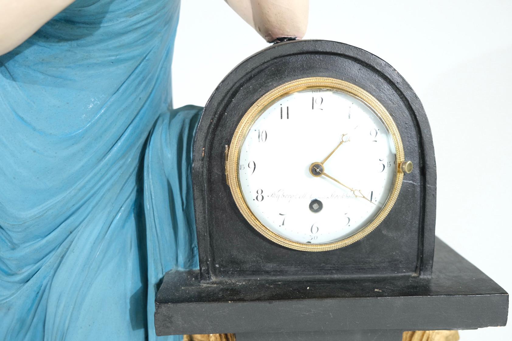 Swedish Very Large Clock Signed Nyberg in Stockholm For Sale at 1stDibs