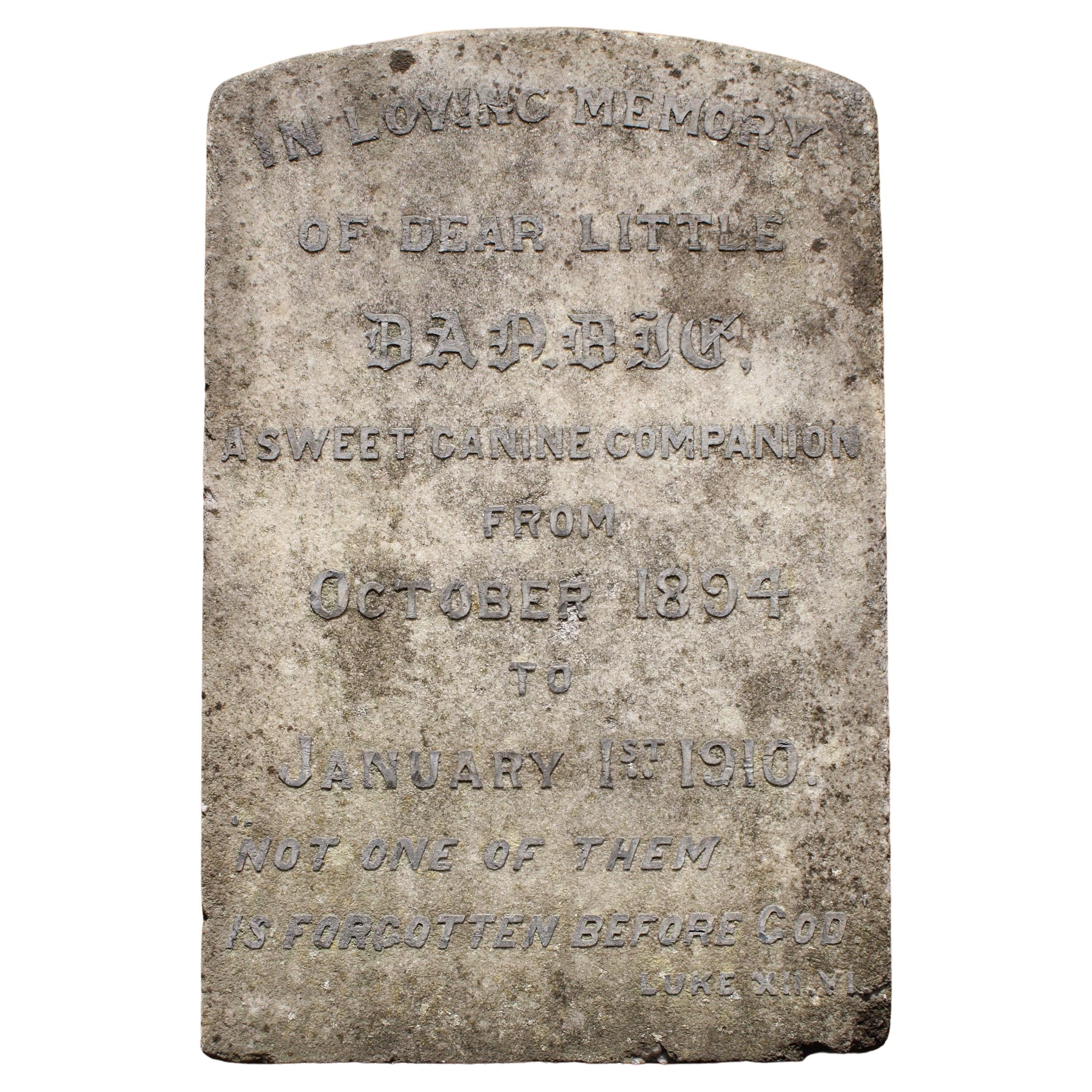 "A Sweet Canine Companion" Mable Head Stone 1894/1910 Dog Grave Marker ...