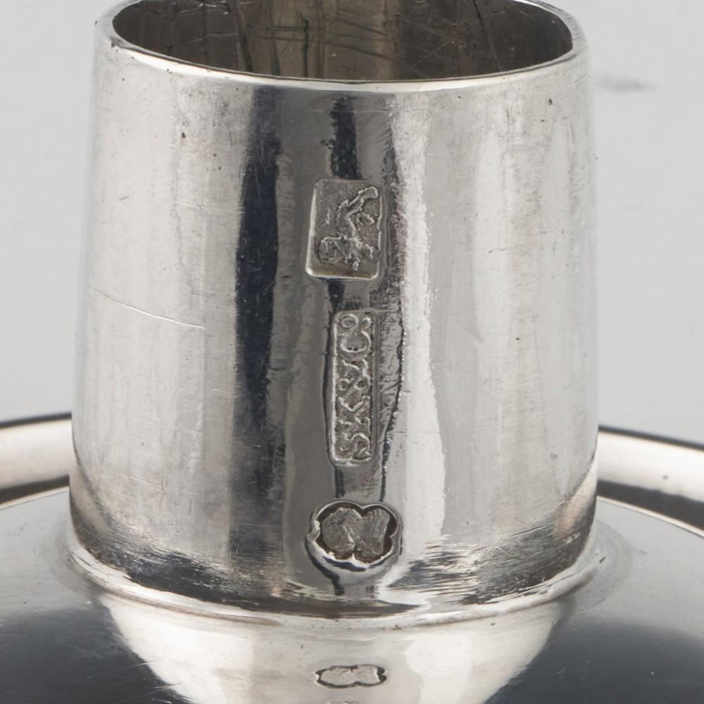 Tall Pair George III Elegant Sterling Silver Candlesticks London 1796 ...