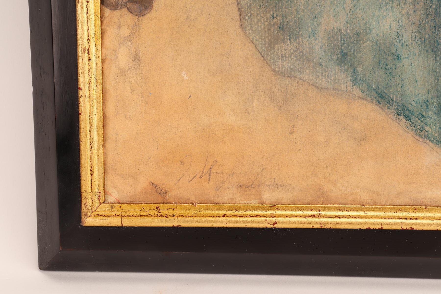 Tempera Drawing on Paper Depicting a Skeleton, France, 1890 For Sale at ...