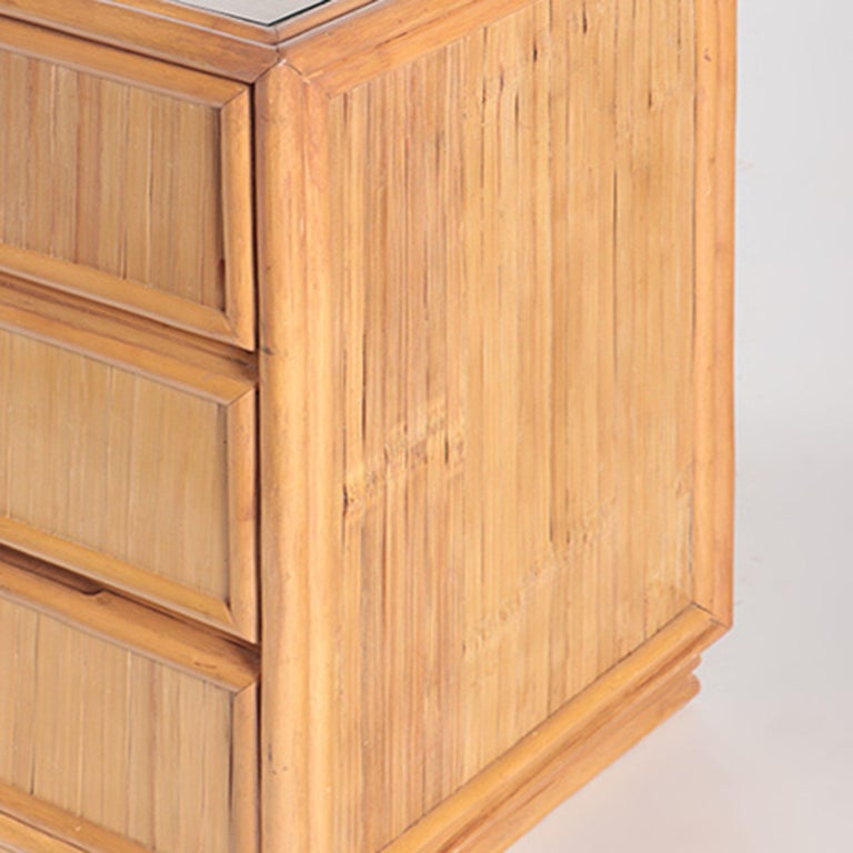 Three Drawer Rattan Dresser from the Phillipines, circa 1970 For Sale ...