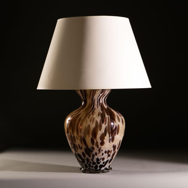 Tortoiseshell Murano Glass Vase as a Table Lamp at 1stDibs ...