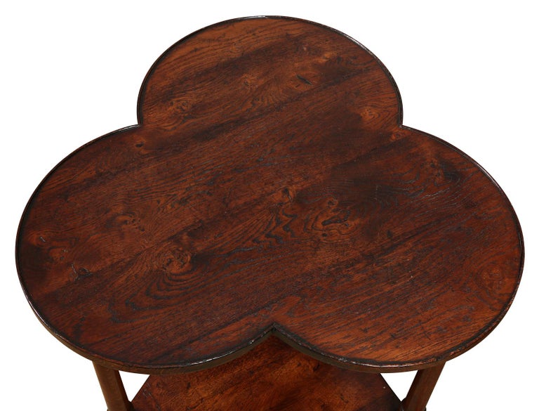 A Trefoil Oak Table For Sale at 1stDibs