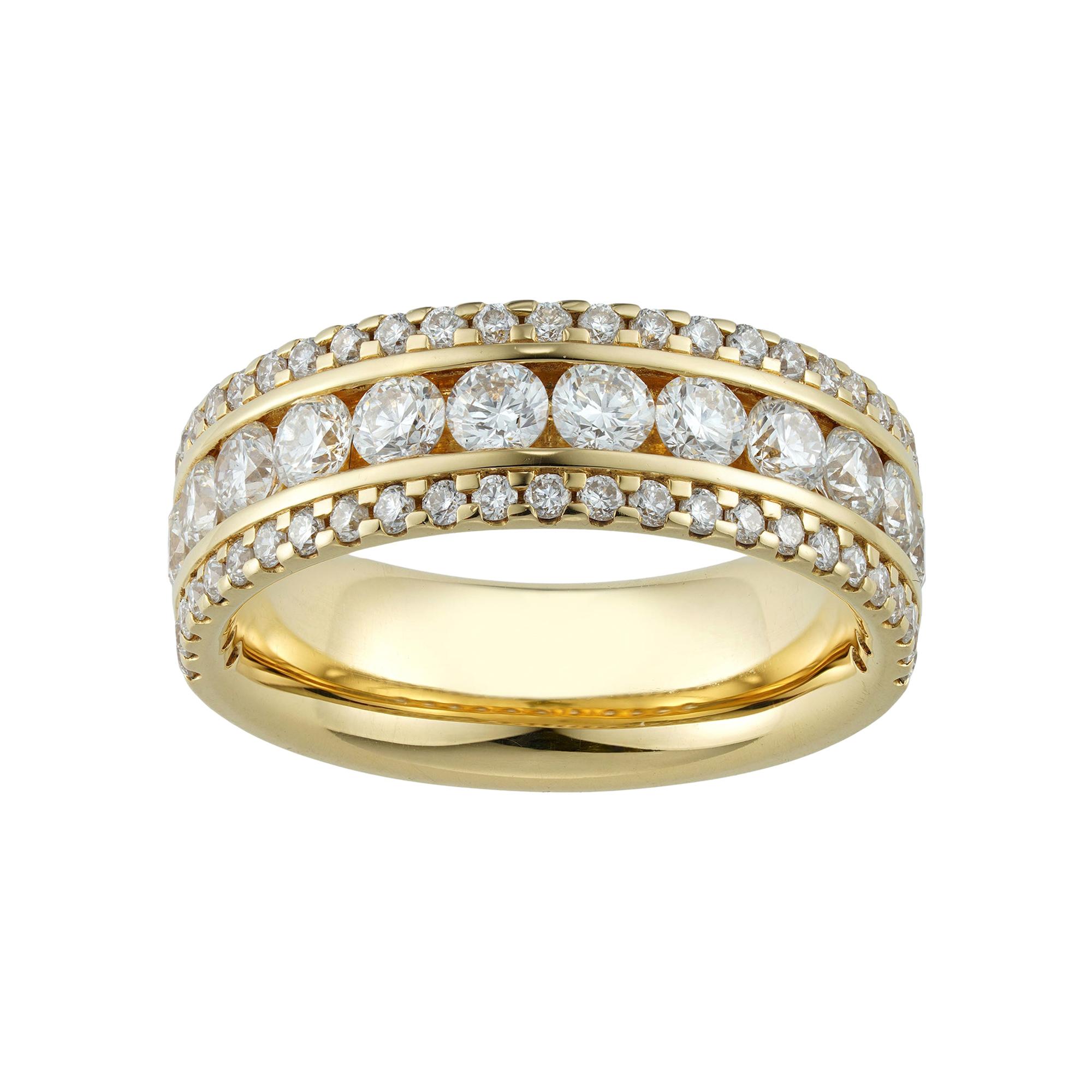 Georgian Double-Row Diamond Half Hoop Ring at 1stDibs | georgian half ...