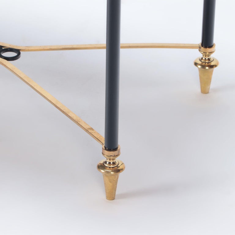 Two Tone Bronze Coffee Table with Black Stone Top, Circa 1945 For Sale ...