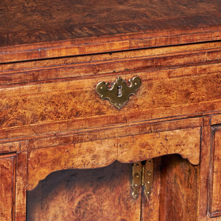 Unique 18th Century George II Pollard Oak and Walnut Kneehole Desk ...
