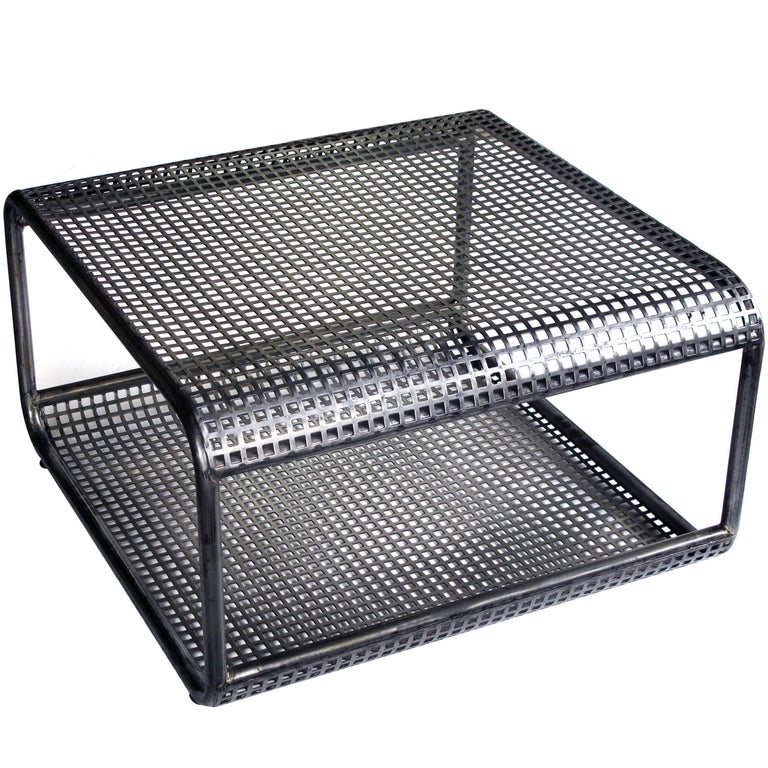 A Unique French 1960's Industrial Steel Mesh Table or Bench at 1stDibs
