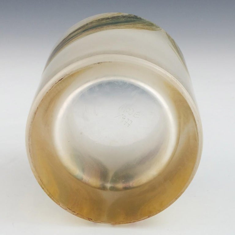 Unique Isgard Moje-Wohlgemuth Studio Glass Cylinder Vase, 1977 For Sale ...