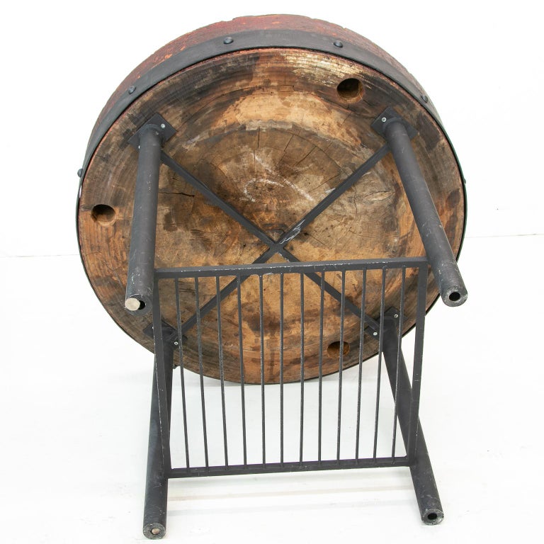 Unique Round Butcher Block Island at 1stDibs | butcher block island for ...