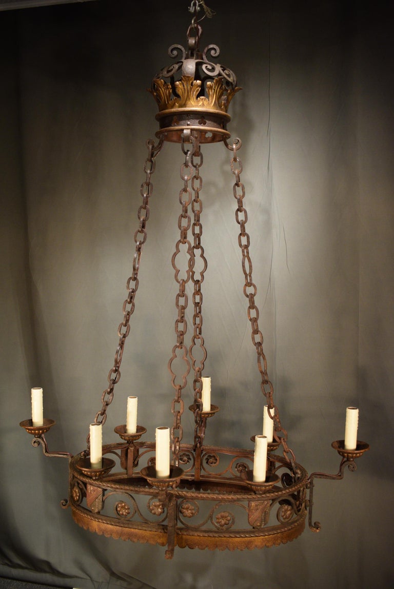 Very Fine and Important Iron Chandelier at 1stDibs