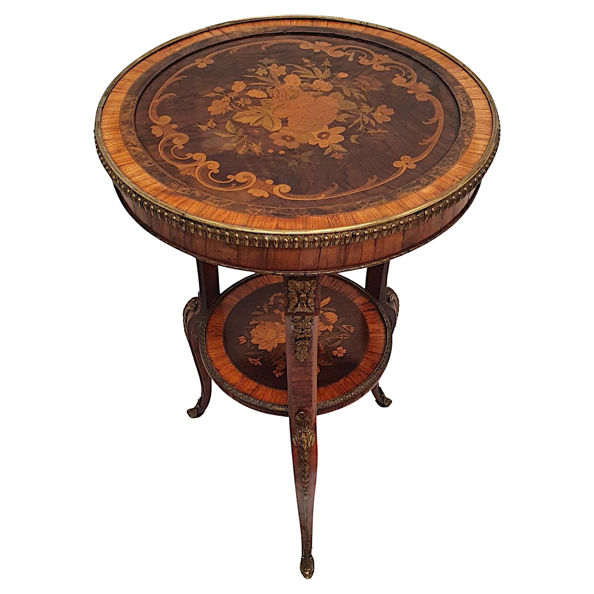 19th Century Italian Ebonised Inlaid Table by Ferdinando Pogliani at ...