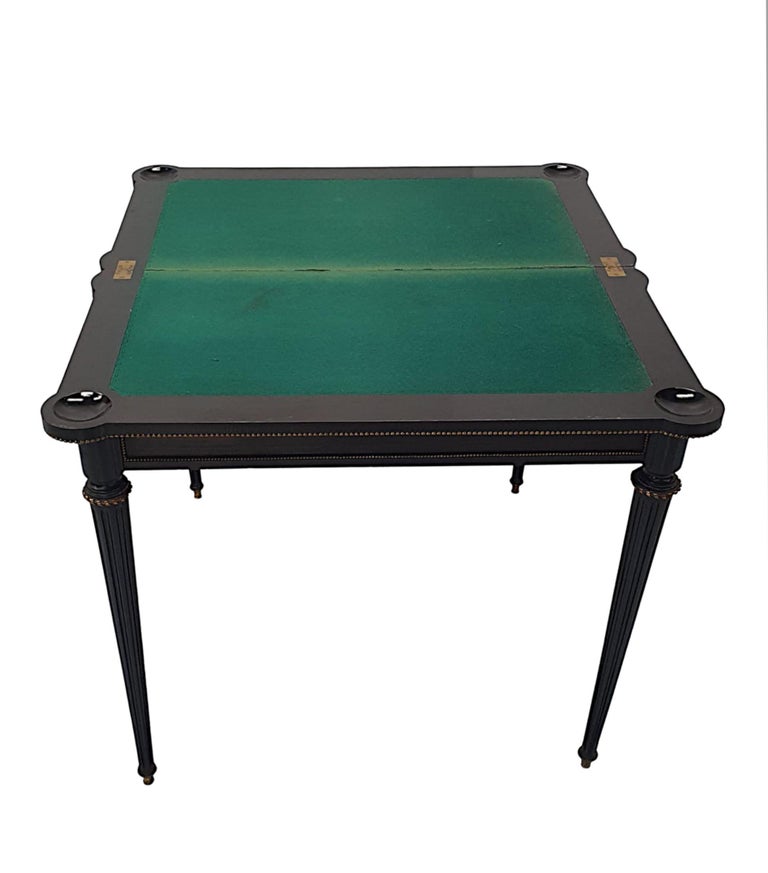 Very Fine and Unusual 19th Century Coromandel Turn over Leaf Card Table ...