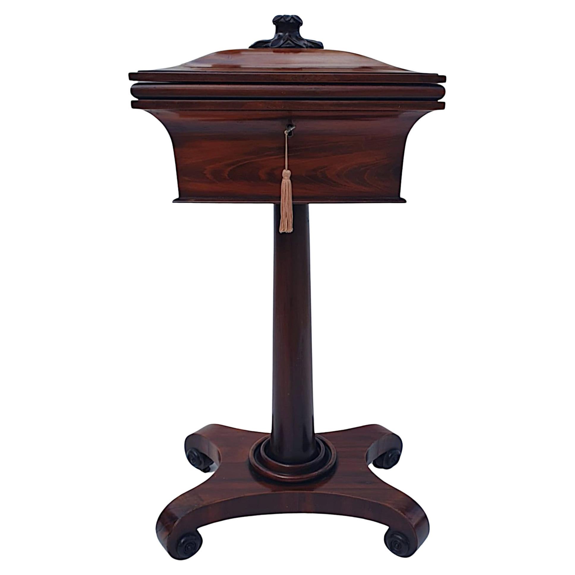 Early 19th Century William IV Card Table with Ebony Inlay and Turned ...