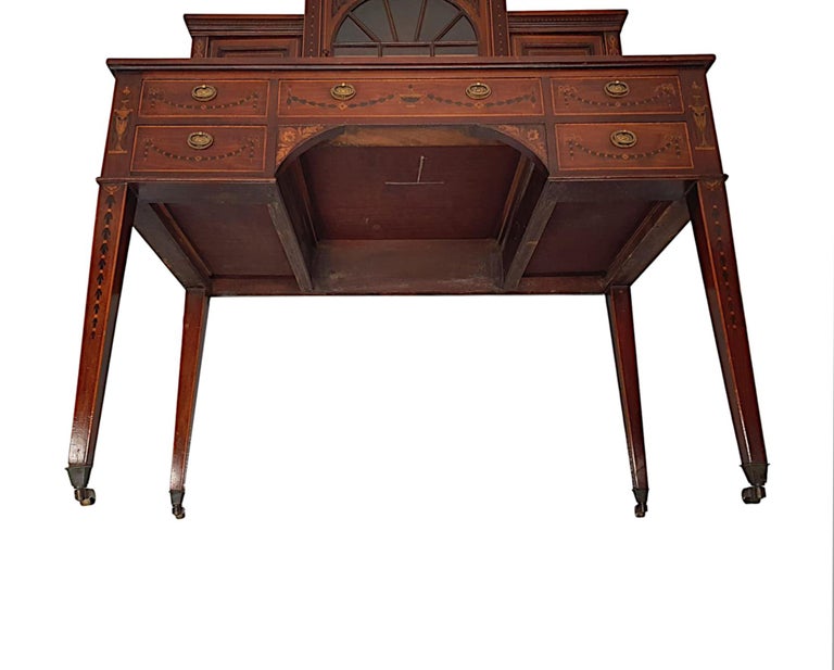 Very Fine Edwardian Marquetry Inlaid Table or Cabinet by Shoolbred of ...