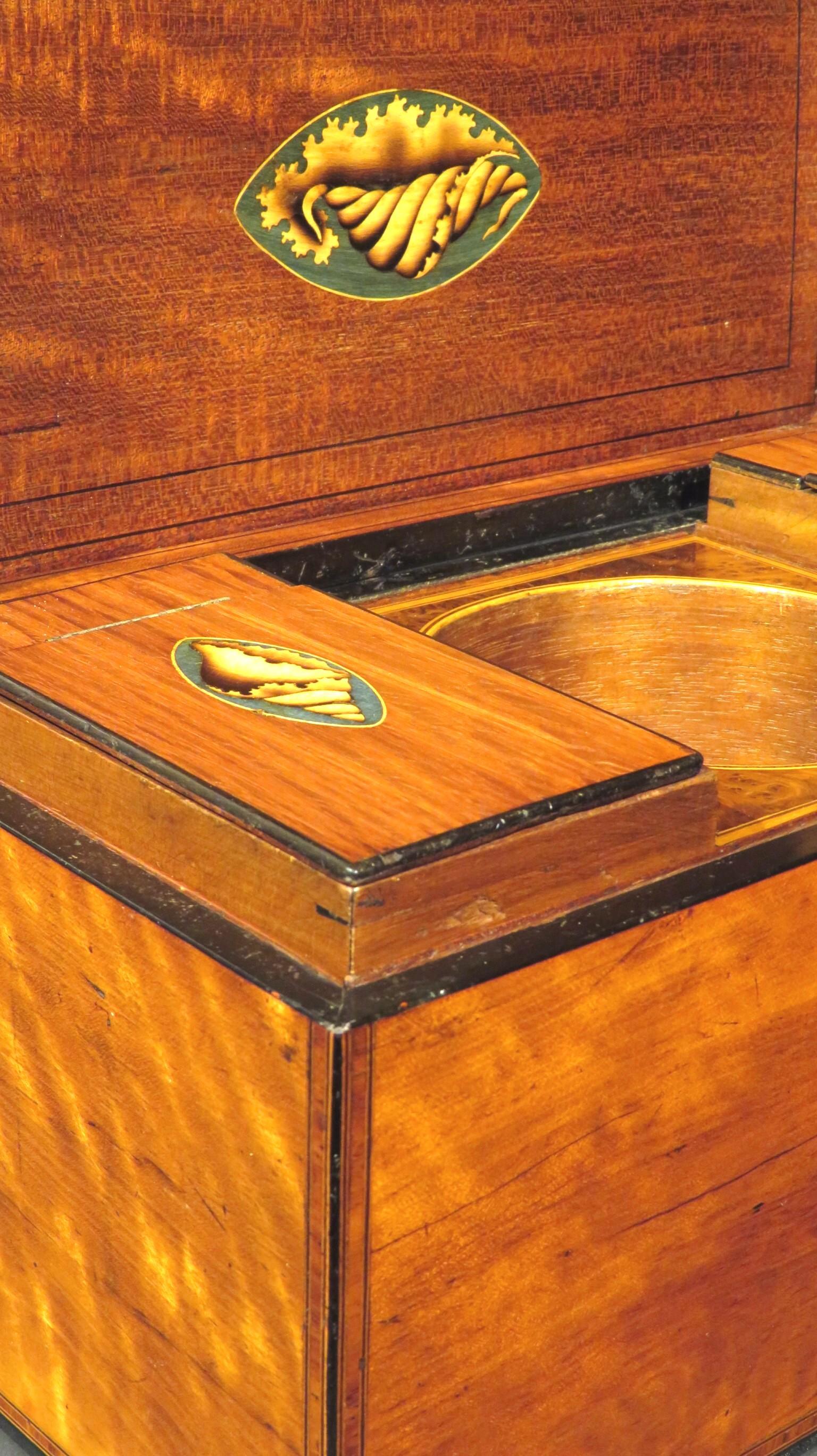 Very Fine George III Inlaid Satinwood Tea Caddy, England, Circa 1800 ...