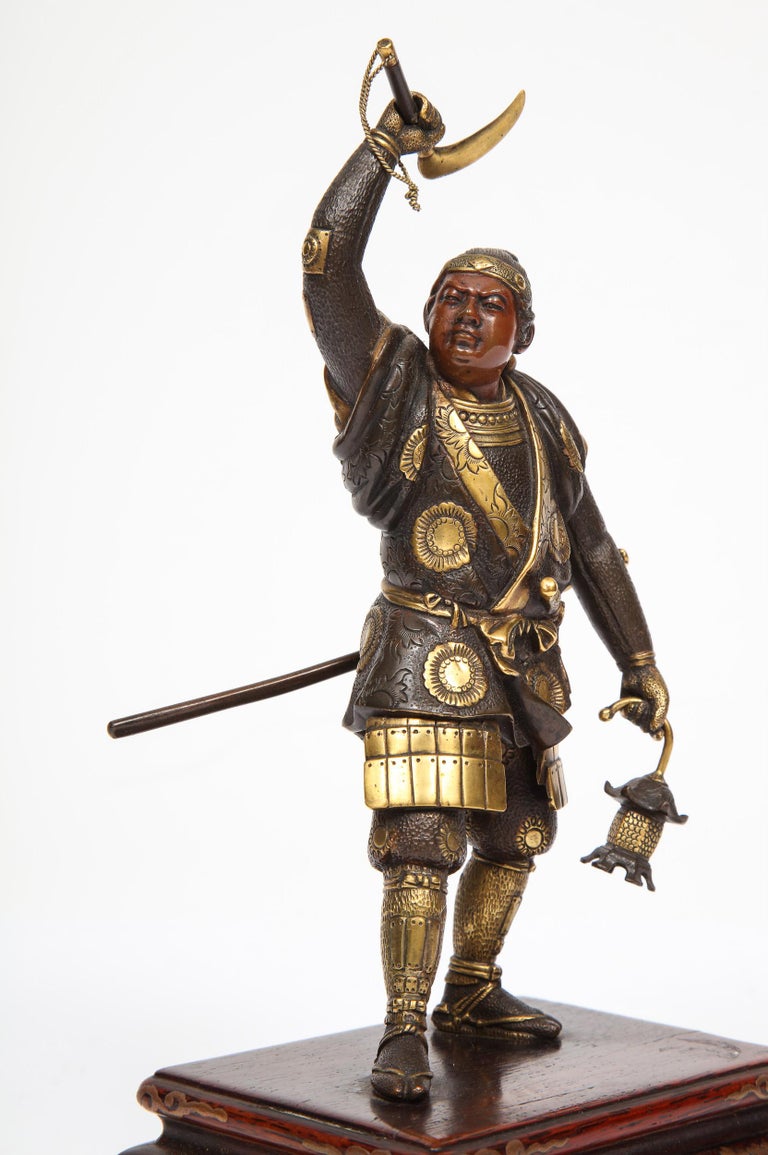 Very Fine Pair of Japanese Bronze Figures by Miyao Eisuke, Meiji Period ...