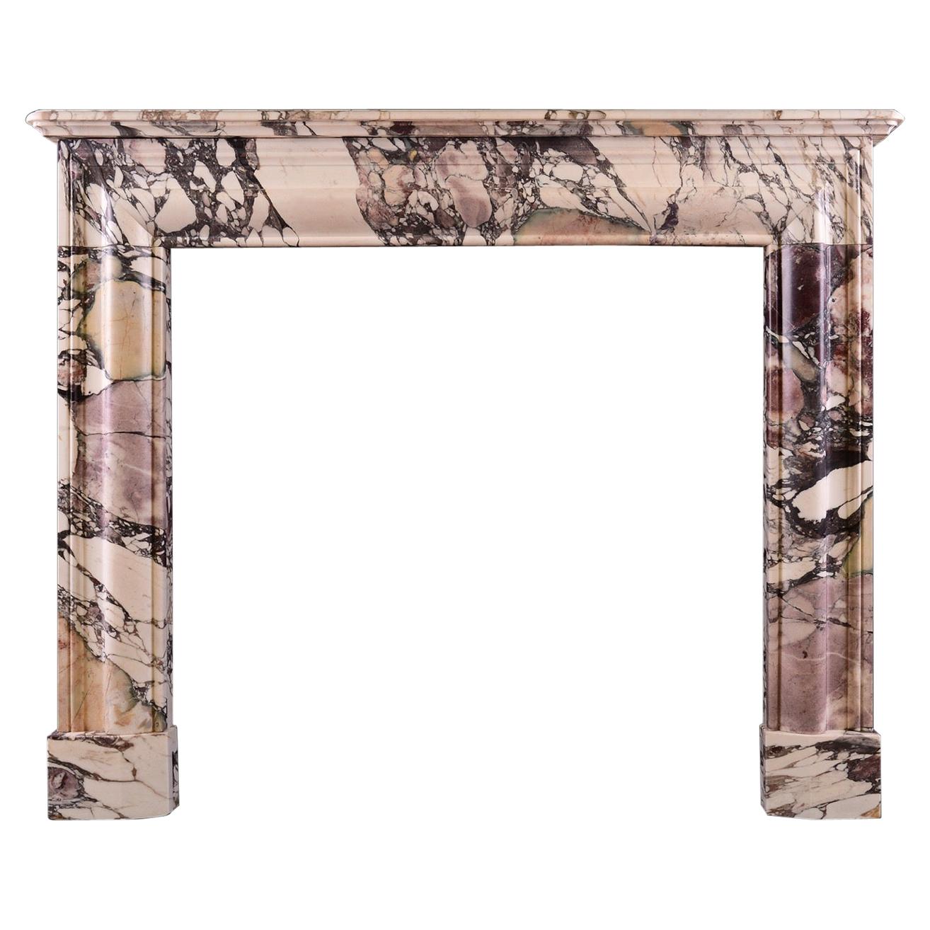 Fine Quality Breche Violette Marble Fireplace For Sale at 1stDibs