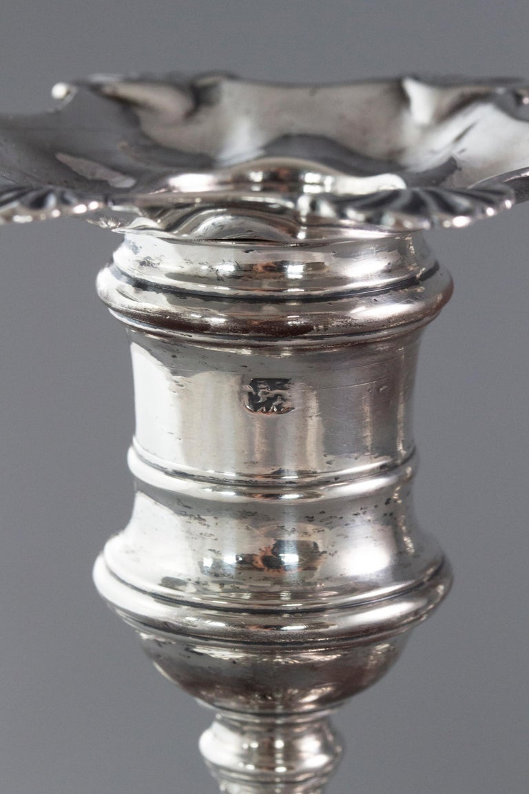 Very Fine Set of Cast Silver Candlesticks by John Cafe London, 1750 For ...