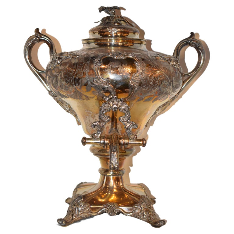 Very Fine Silver Plate Water Urn For Sale at 1stDibs