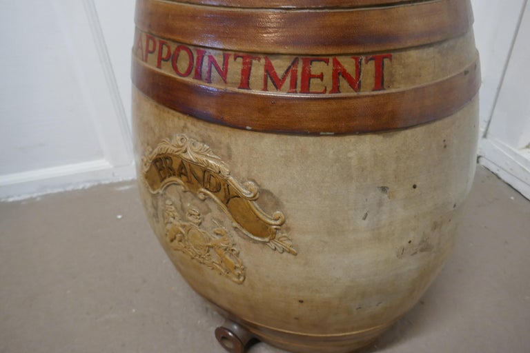 Very Large 19th Century Stoneware Brandy Barrel, with Royal Coats of ...