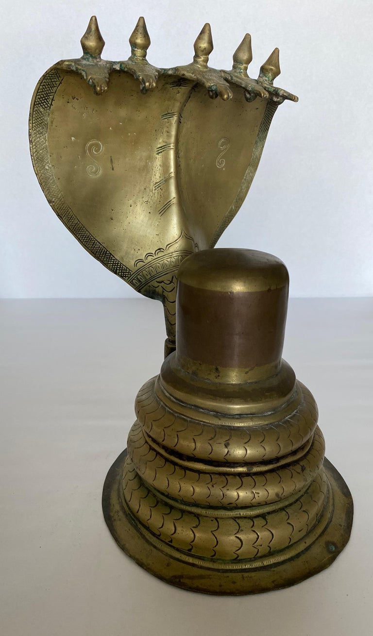 Very Large Brass Shiva Linga Shrine, Western Deccan, India, 19th ...