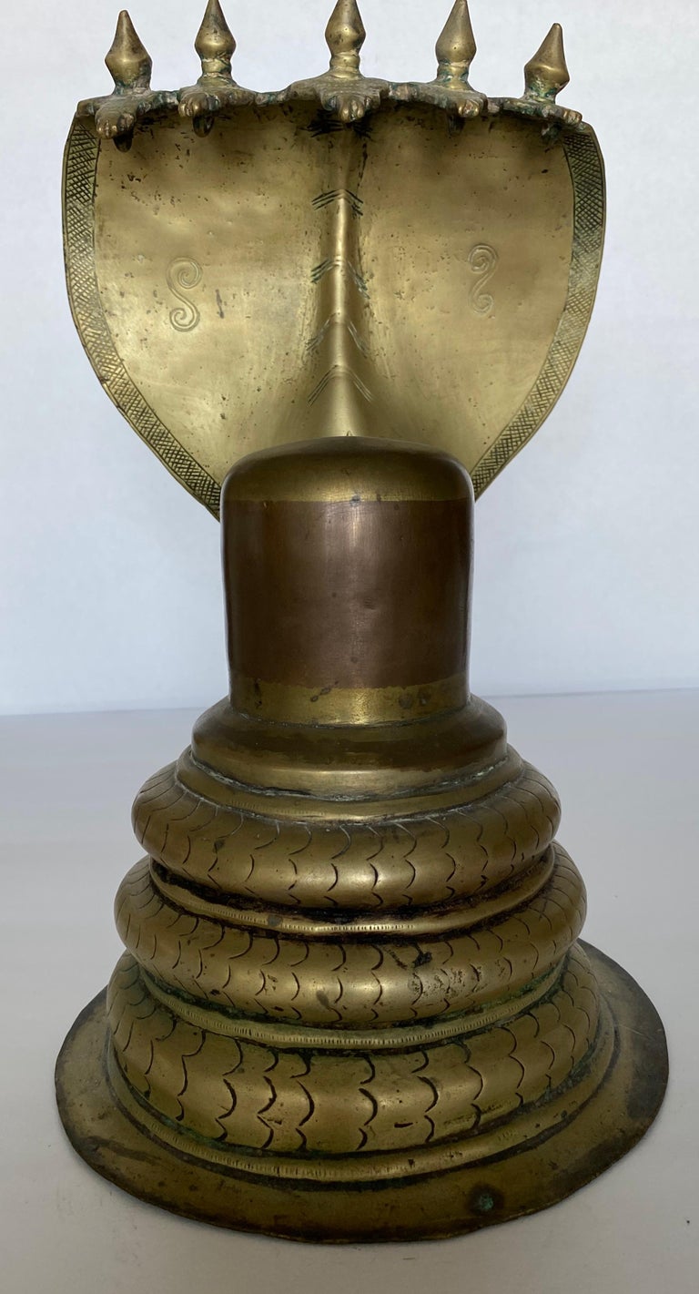 Very Large Brass Shiva Linga Shrine, Western Deccan, India, 19th ...