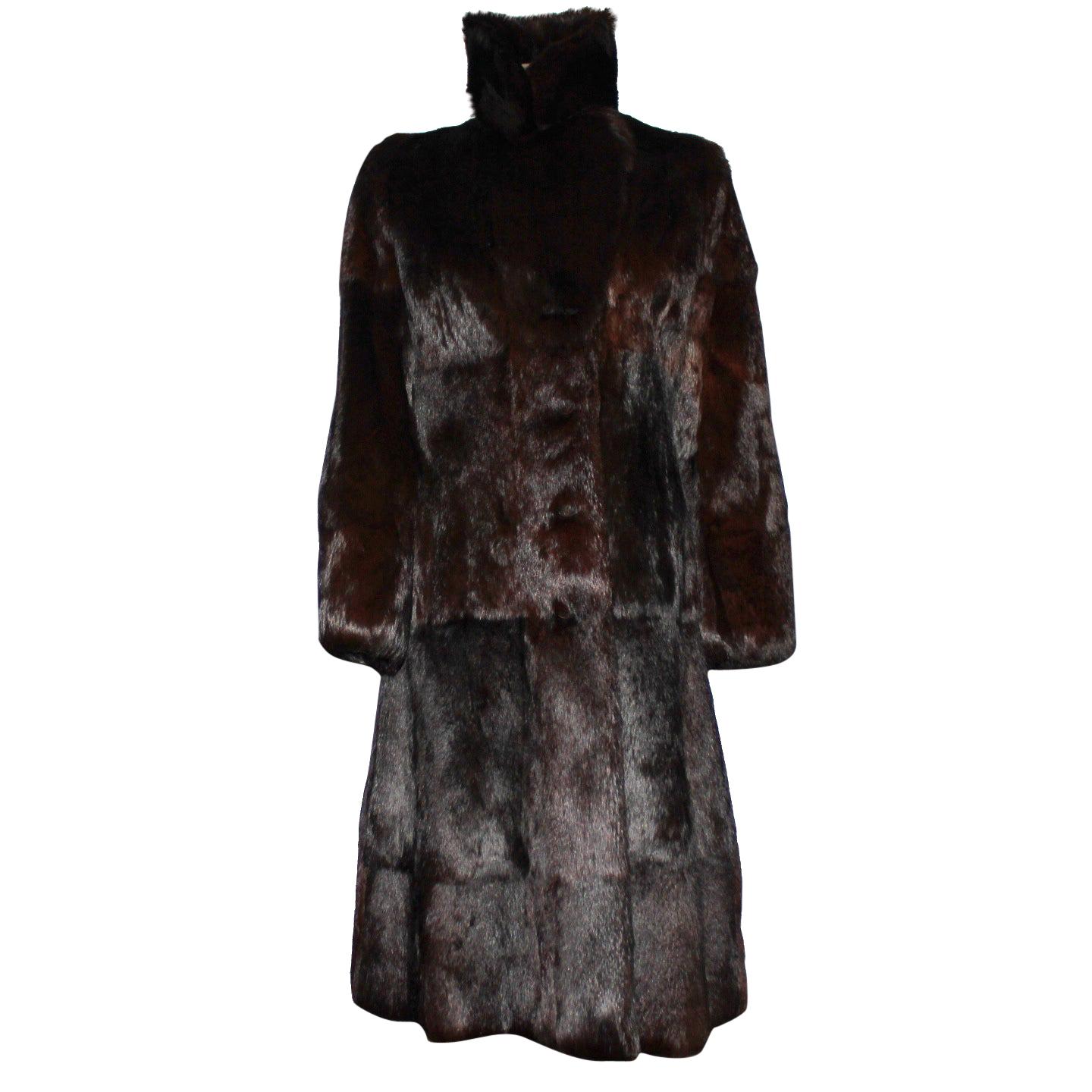 NEW Gucci by Tom Ford Fall 2004 Eggplant Fur Coat Final Collection ...