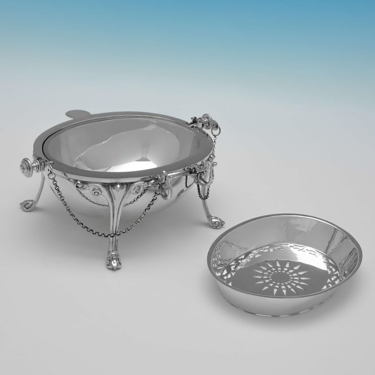 Very Rare Victorian Sterling Silver Revolving Butter Dish, Hallmarked ...