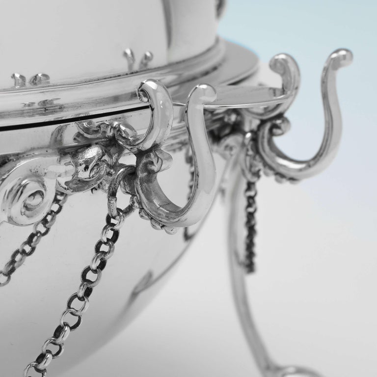 Very Rare Victorian Sterling Silver Revolving Butter Dish, Hallmarked ...