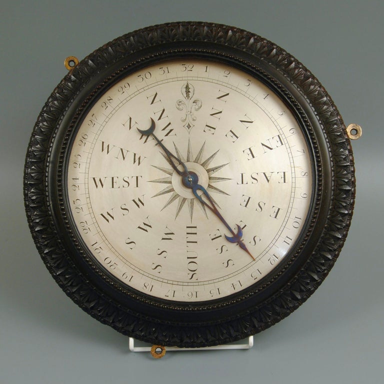 Very Rare Wind Vane Dial in the Manner of Whitehurst For Sale at 1stDibs
