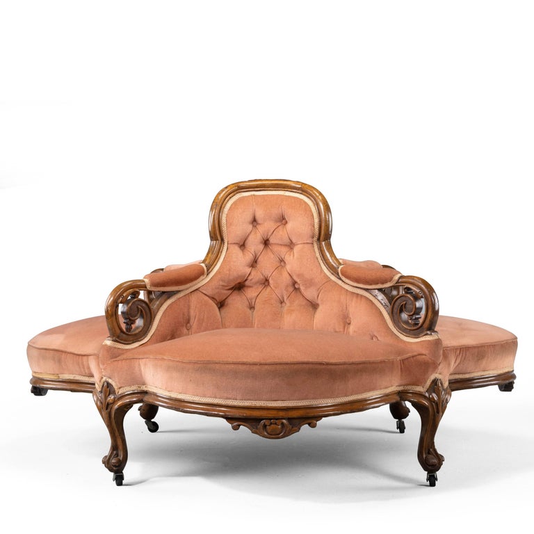 Very Shapely Late 19th Century French Conversation Seat at 1stDibs