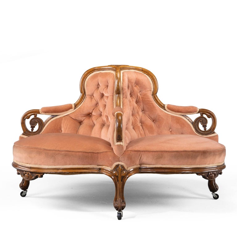 Very Shapely Late 19th Century French Conversation Seat at 1stDibs