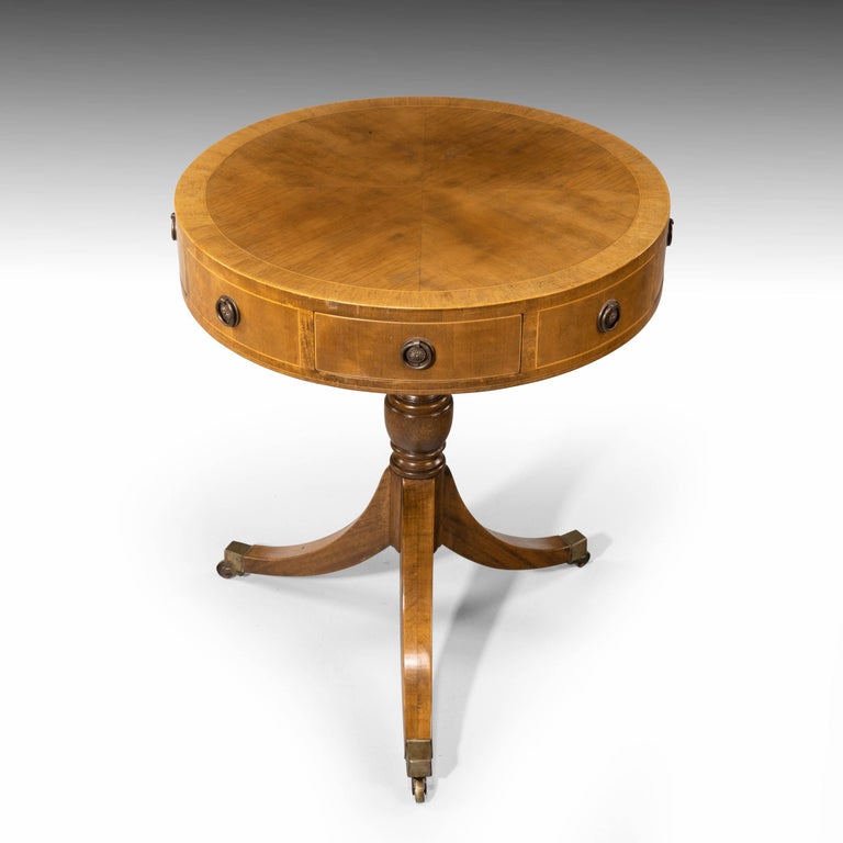 Very Smart Mid-20th Century Drum Table of Small Size at 1stDibs