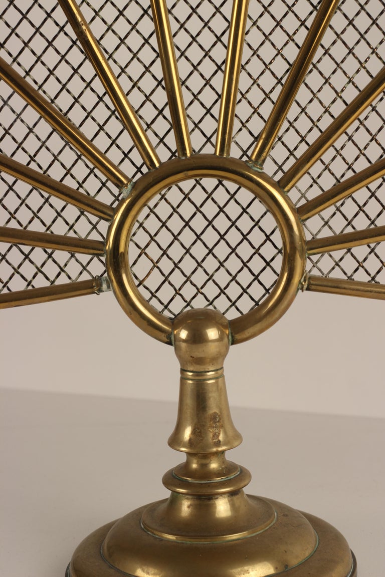 Victorian Aesthetic Movement Brass Peacock Fire Guard or Spark Guard ...