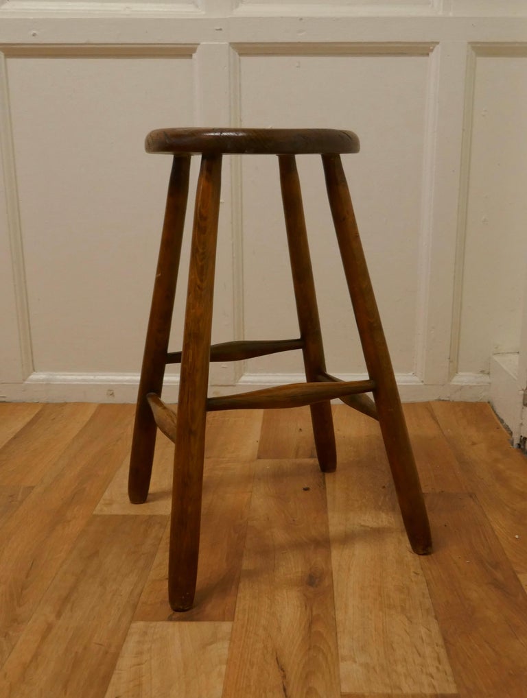 Victorian Beech and Elm High Studio Stool For Sale at 1stDibs