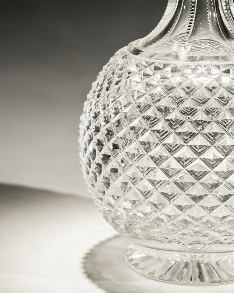 Victorian Diamond Cut Magnum Decanter For Sale at 1stDibs