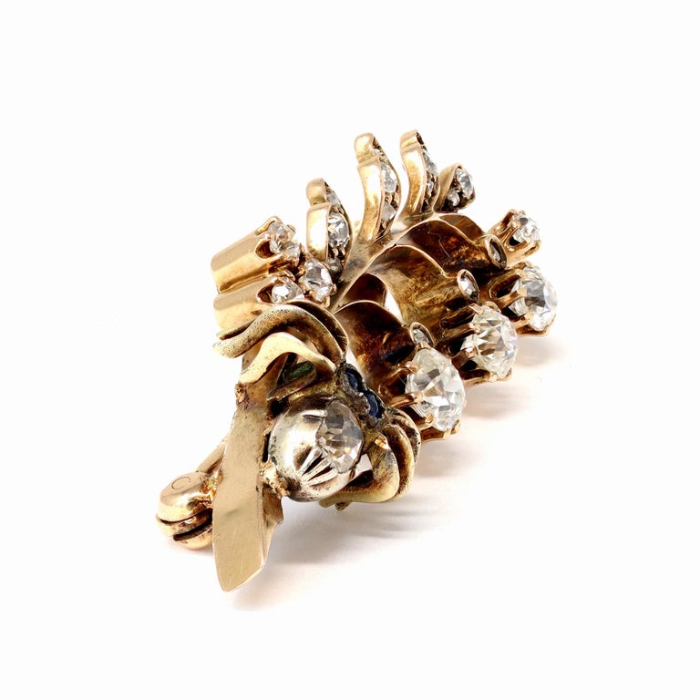 Victorian Diamond Spider Brooch CA 1890 in 14 Karat Gold For Sale at ...