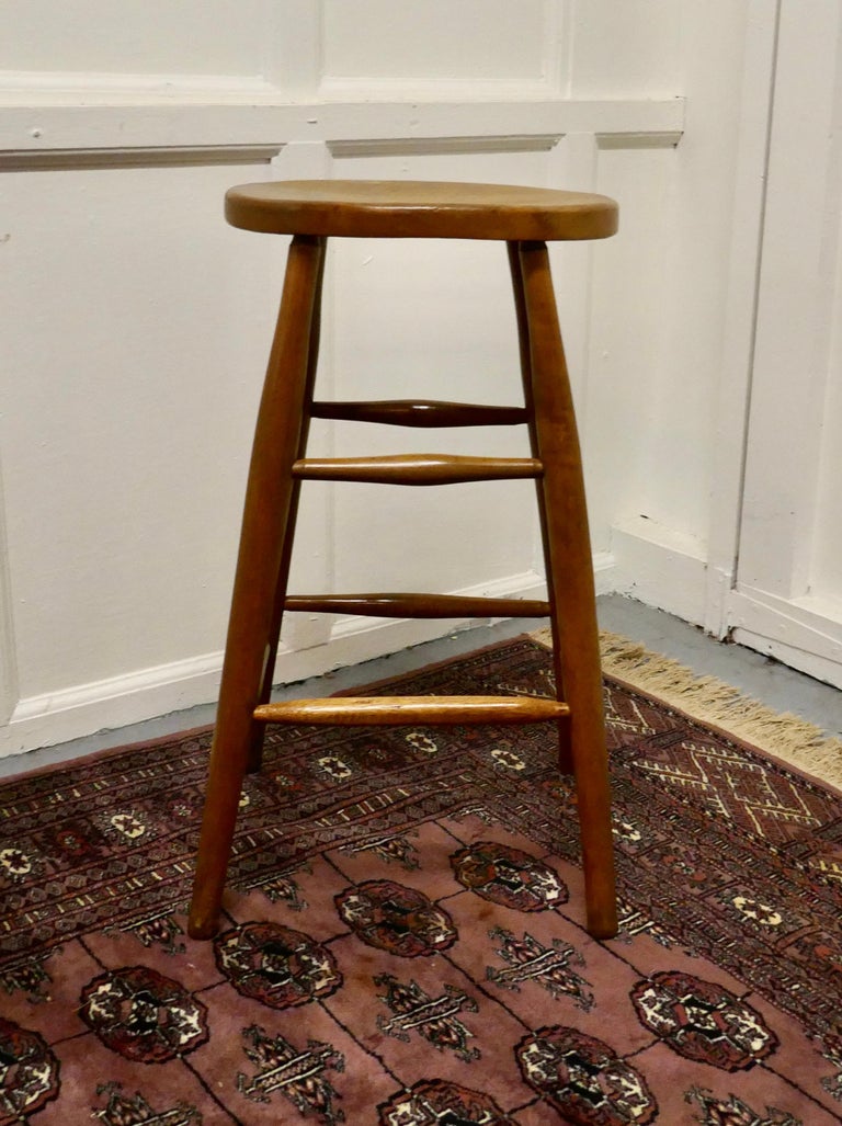 Victorian Elm High Art Studio Stool at 1stDibs