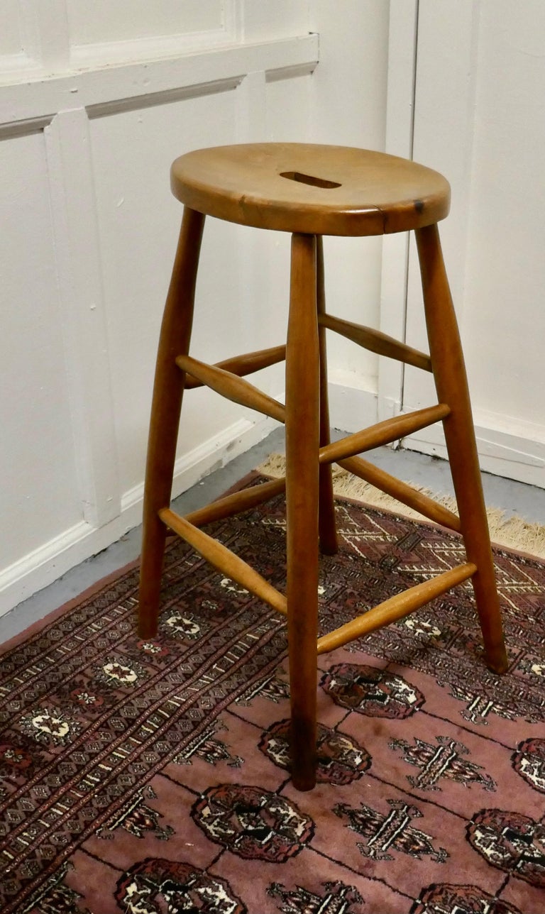 Victorian Elm High Art Studio Stool at 1stDibs