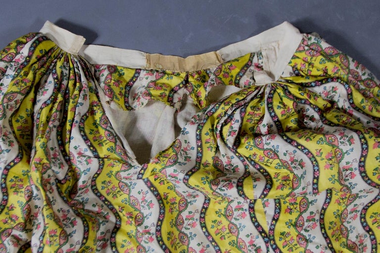 A Victorian French Printed Silk Dress - Provence Circa 1850 at 1stDibs