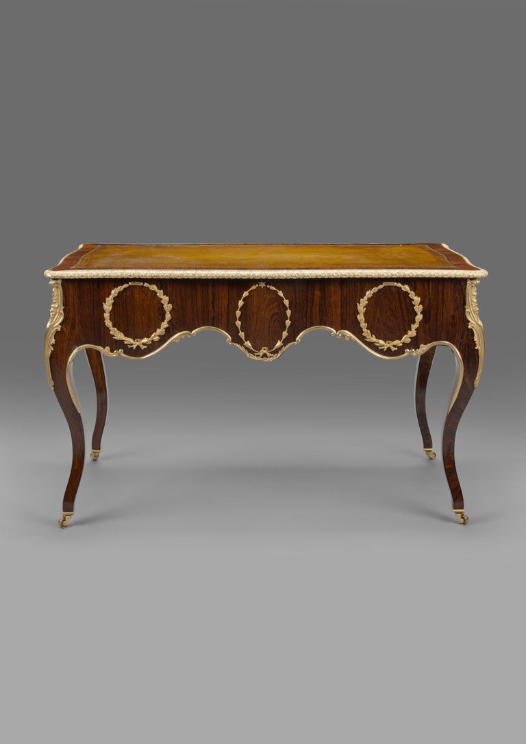 Victorian Gilt-Bronze and Jasper-Ware Mounted Writing Table, circa 1860 ...