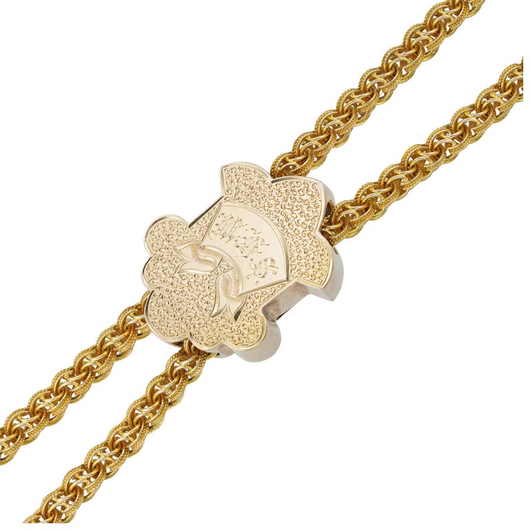 Victorian Long Chain and Slide For Sale at 1stDibs